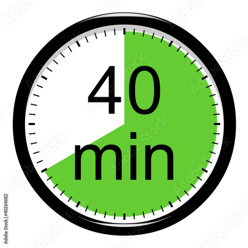 Minuterie - 40 minutes Stock 일러스트레이션 | Adobe Stock