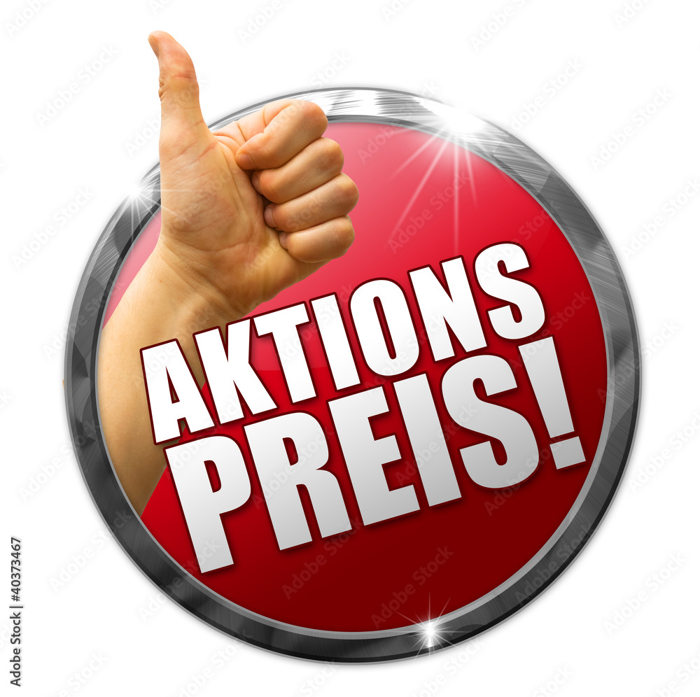 Stock-Illustration „Aktionspreis! Button, Icon“ | Adobe Stock