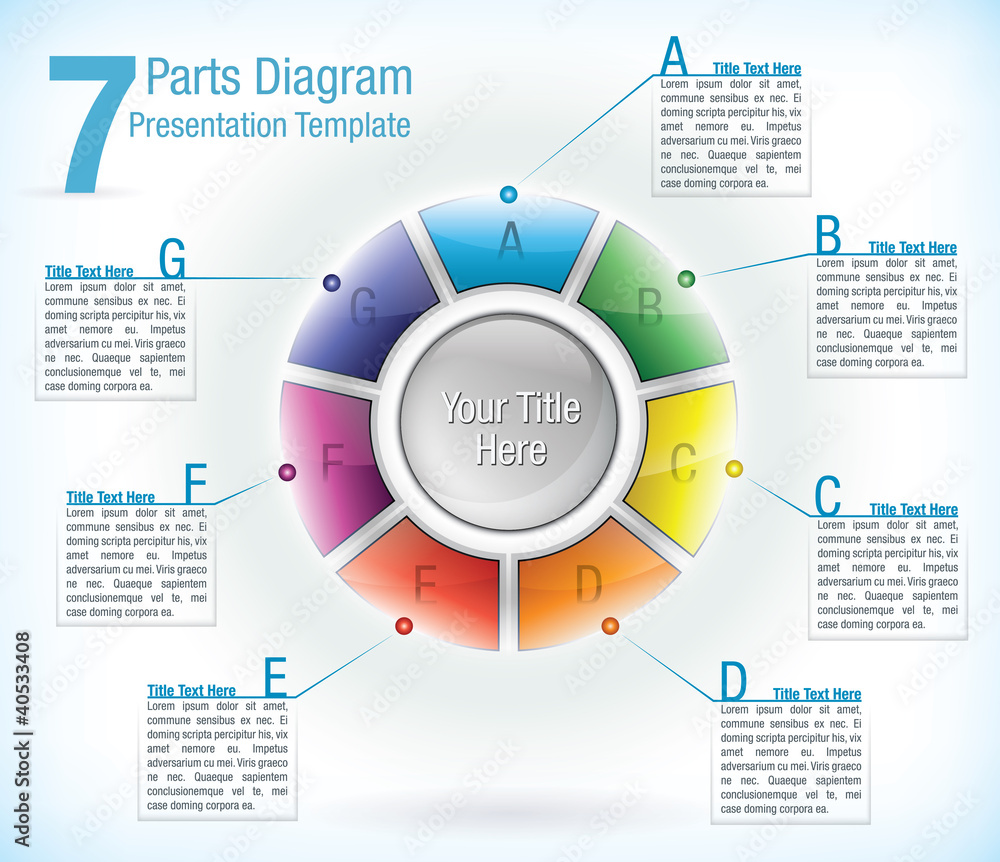 Segmented wheel presentation template Stock Vector | Adobe Stock