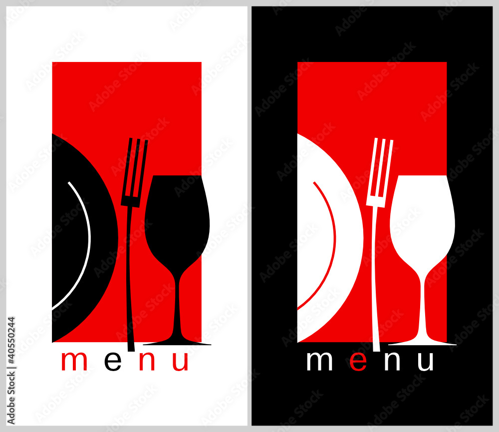 Restaurant Menu Card Design template. Long format Stock Vector | Adobe ...