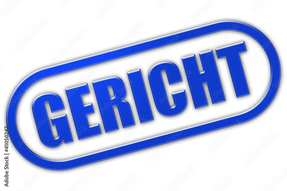 Stock-Illustration „Stempel blau glas GERICHT“ | Adobe Stock