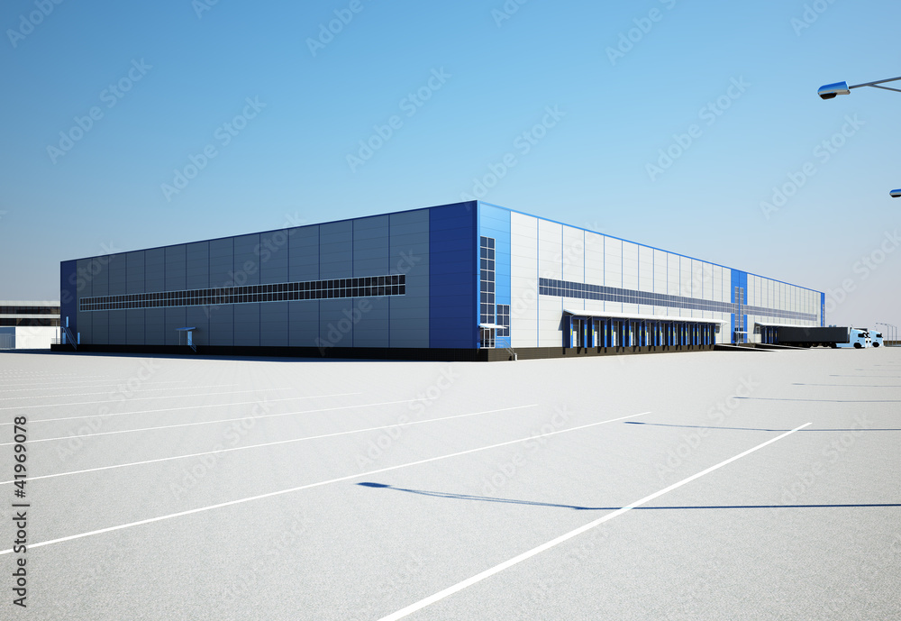warehouse exterior Stock Illustration | Adobe Stock