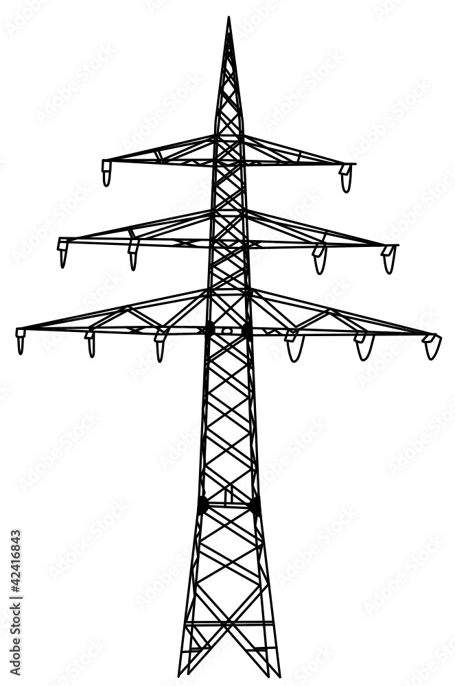 Strommast Stock Vector | Adobe Stock