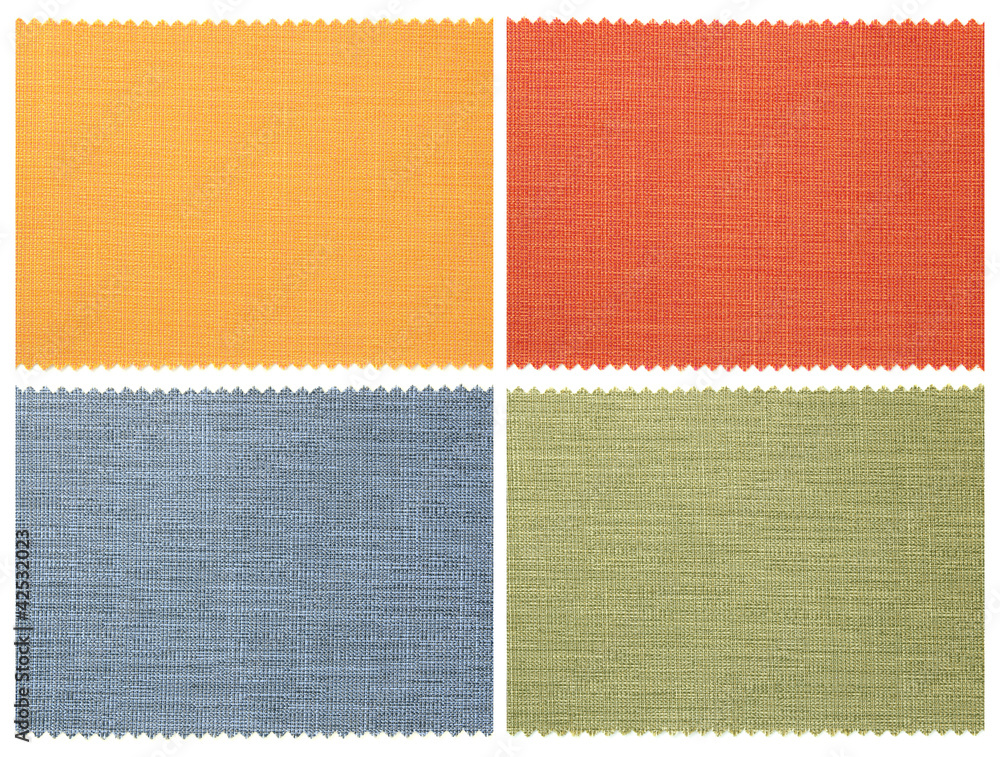 set of fabric swatch samples texture Stock Photo | Adobe Stock