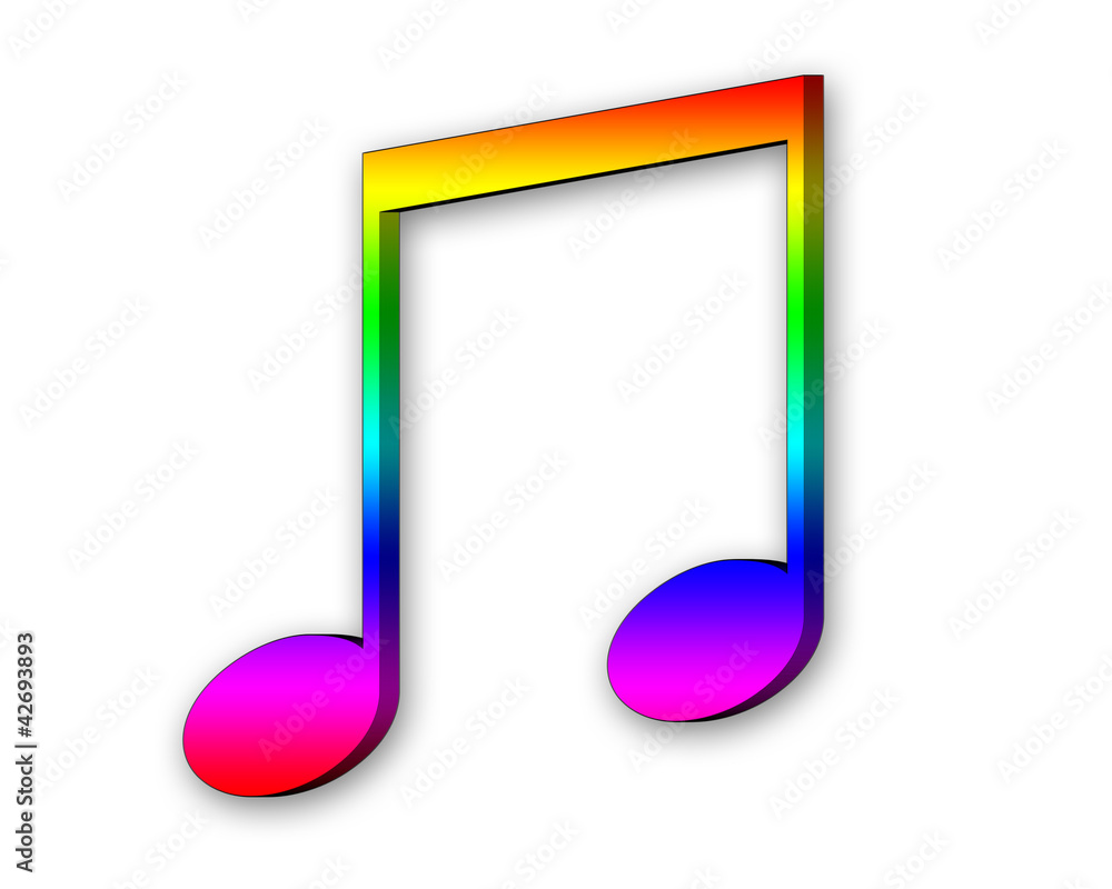 Illustration Stock Note de musique double croche | Adobe Stock