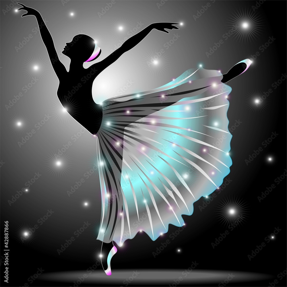 Ballerina Danza Classica-Classic Dance Star Dancer-Vector Stock Vector ...