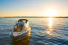 Speedboat At Sunset Free Stock Photo - Public Domain Pictures