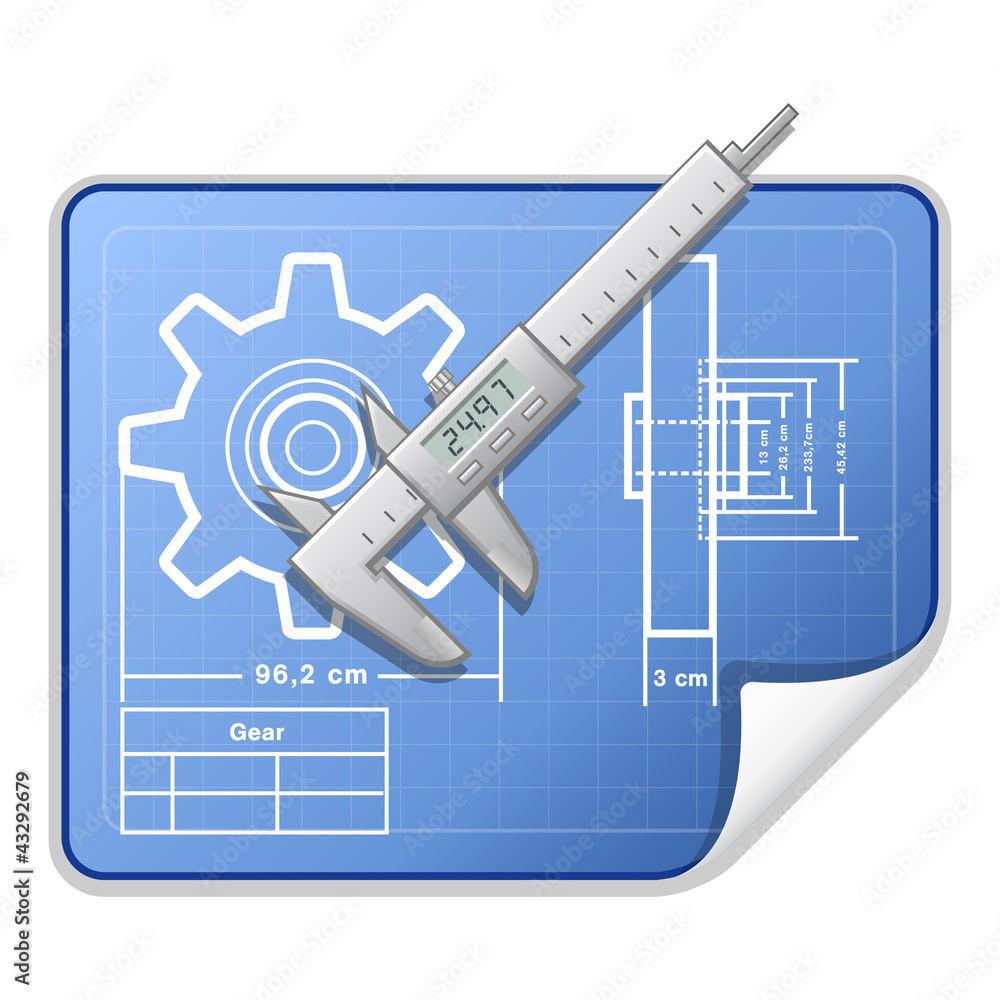Technical drawing Stock Vector | Adobe Stock
