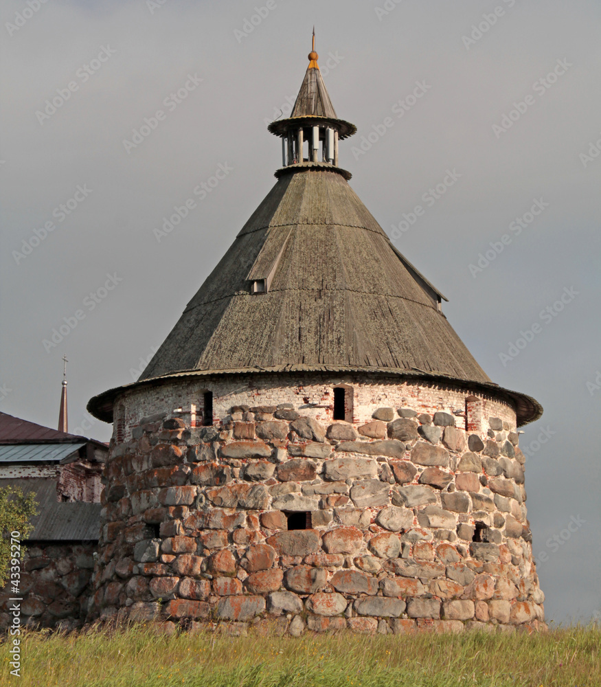 Solovetsky Monastery. Korozhnaya tower of Solovki monastery Stock Photo ...