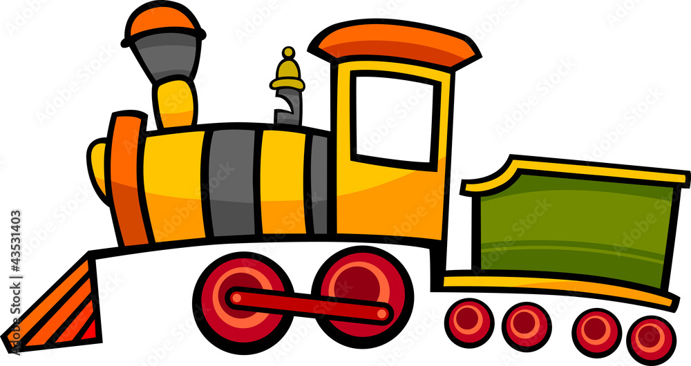 cartoon train or locomotive Stock Vector | Adobe Stock