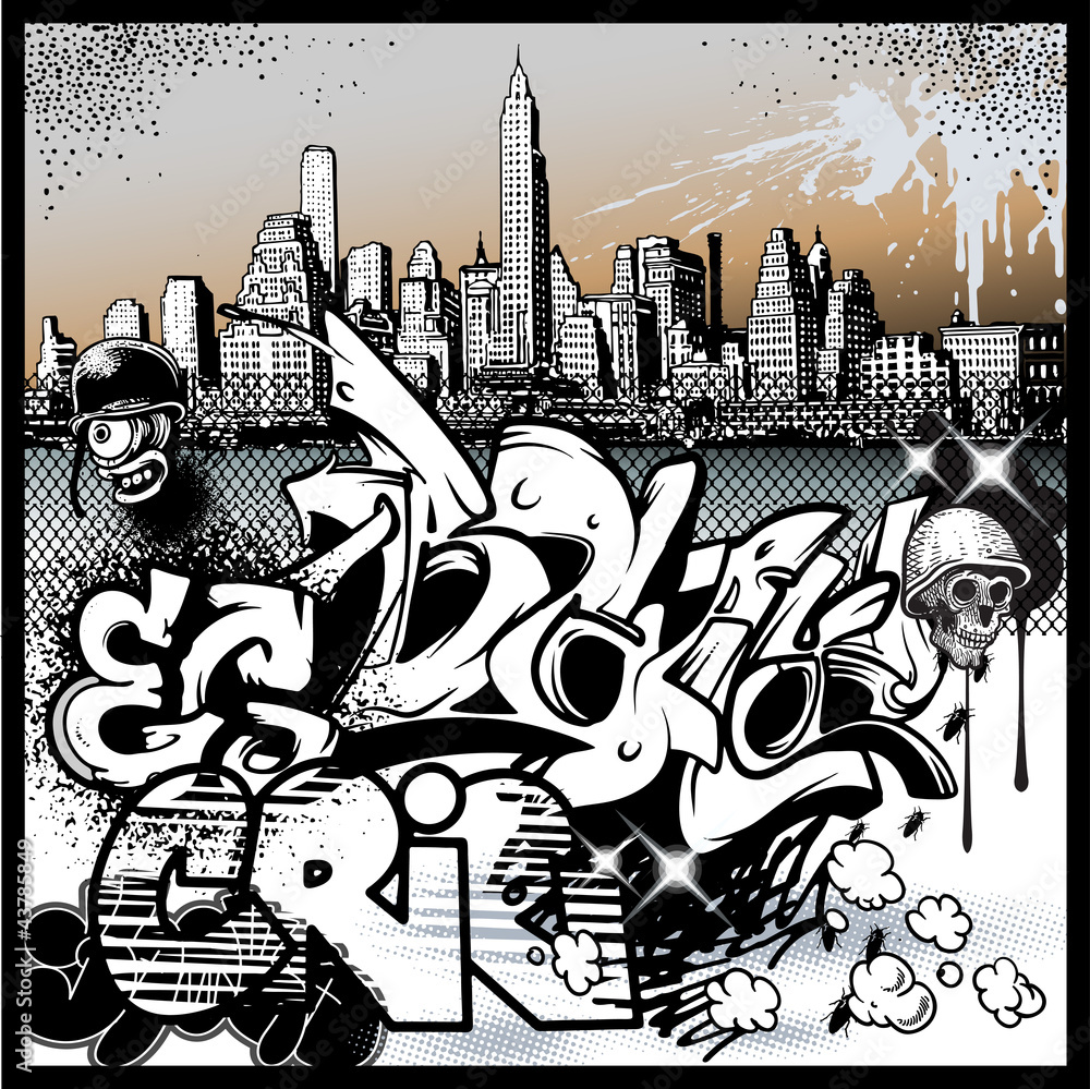 graffiti urban art elements Stock Vector | Adobe Stock