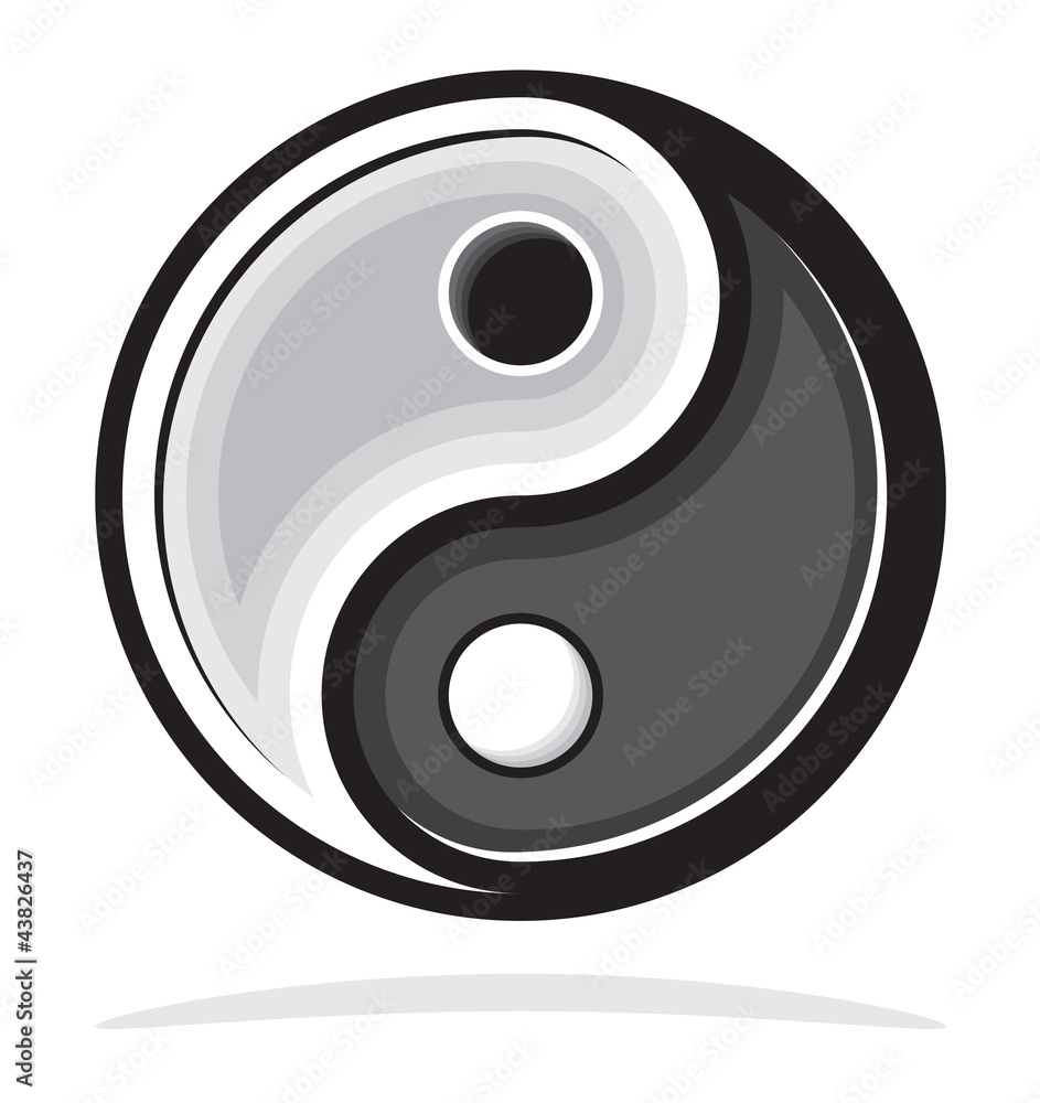 Ying yang symbol of harmony and balance Stock Vector | Adobe Stock