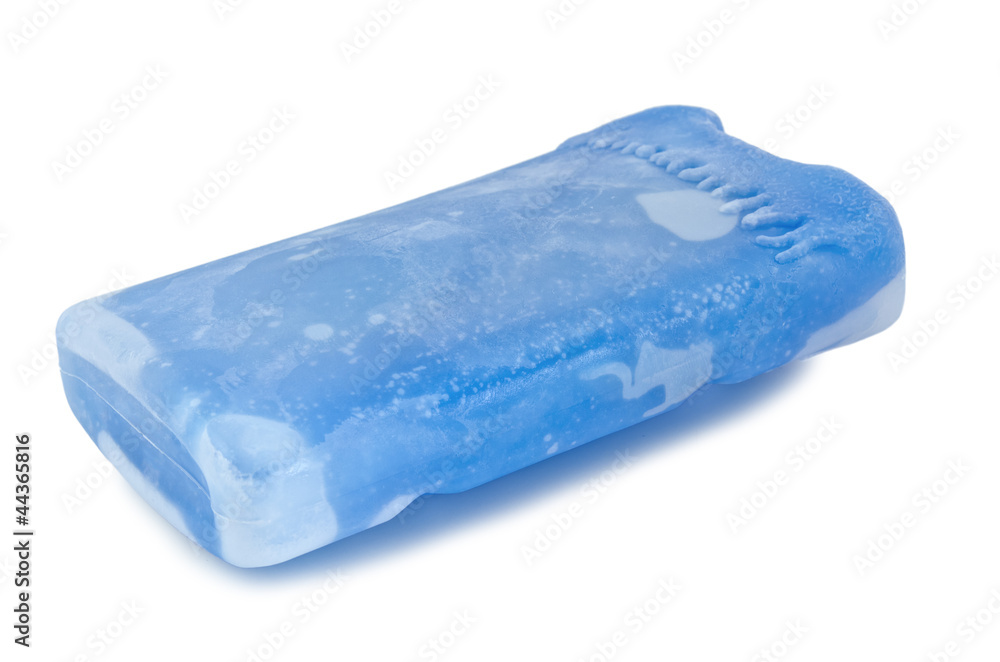 Reusable blue ice pack designed for keeping food fresh and cool in ...