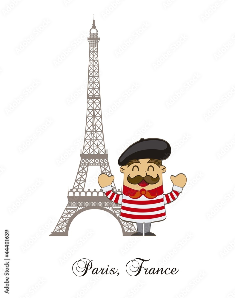 cartoon french Stock Vector | Adobe Stock