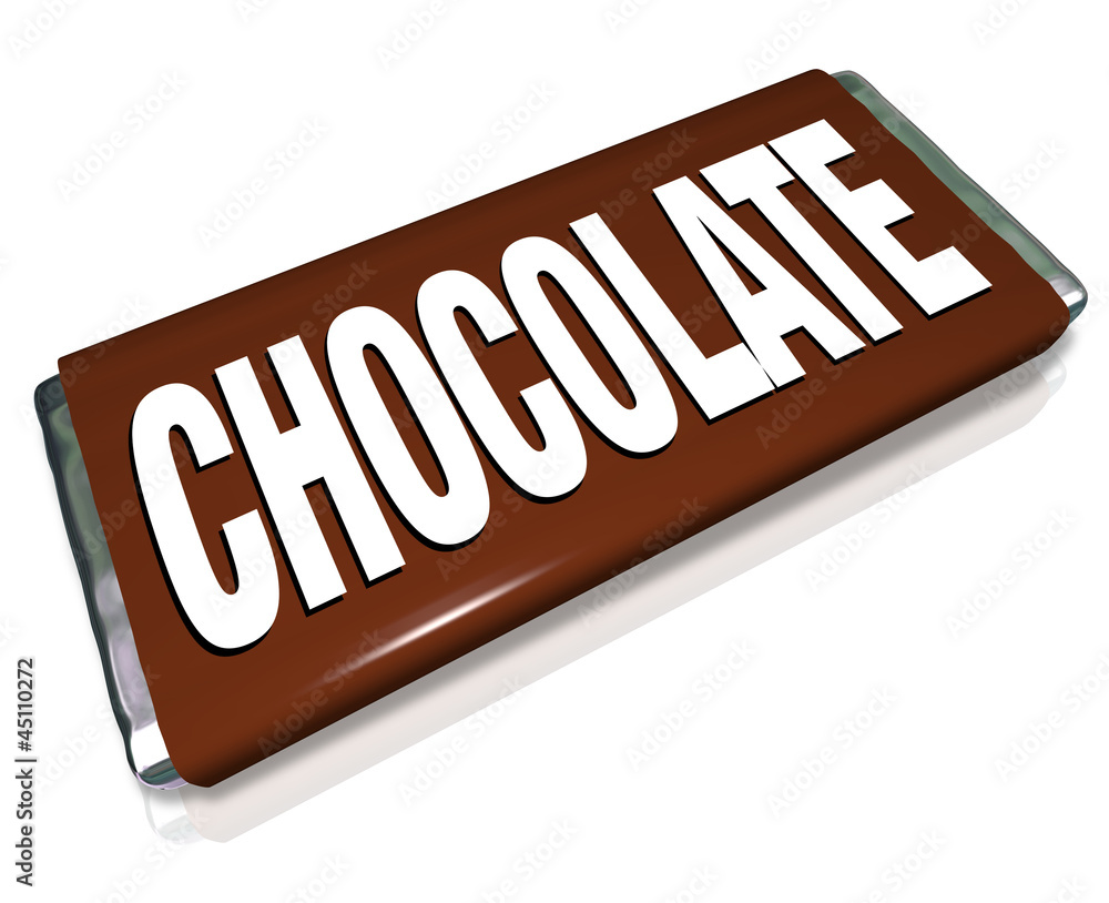 Chocolate Candy Bar Brown Wrapper Junk Food Stock Illustration | Adobe ...