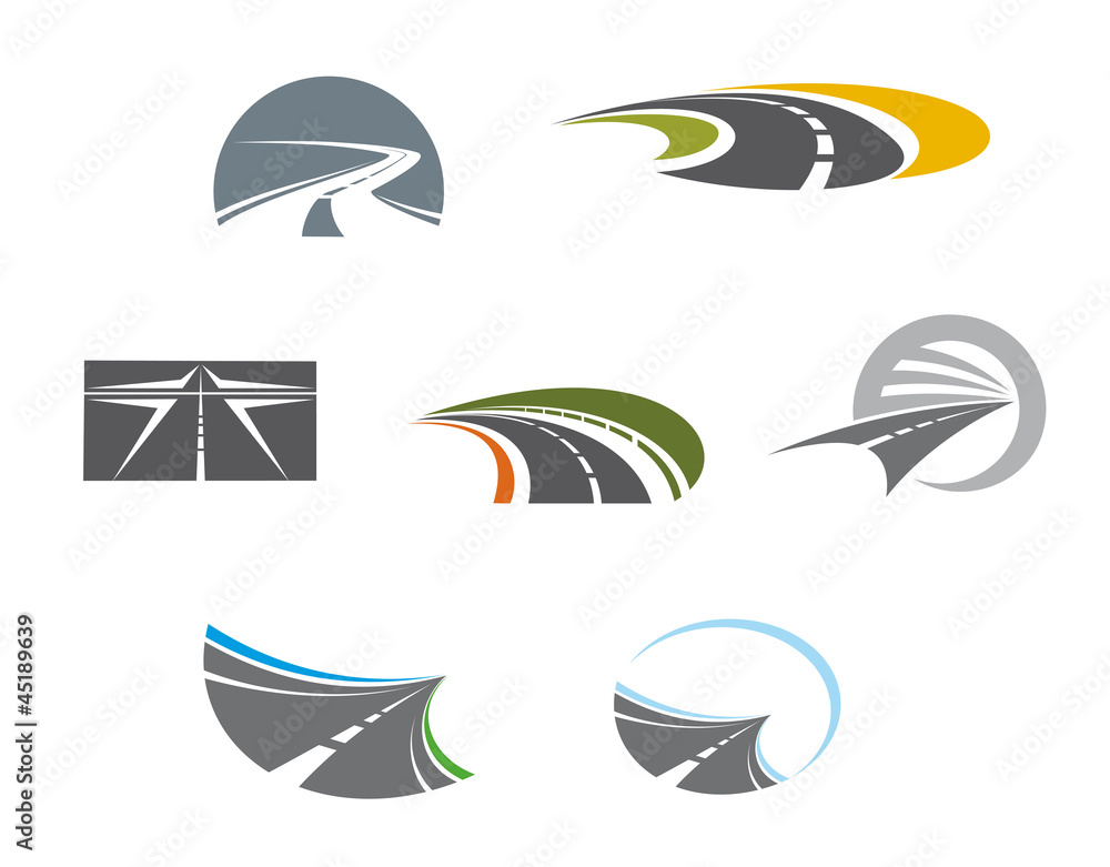 Road symbols and pictograms Stock Vector | Adobe Stock