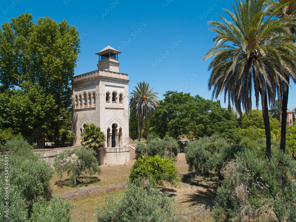 Tower in olive garden of Monastery of Cartuha (built in 1560), S Stock ...