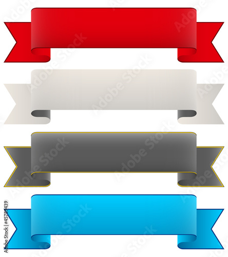 Banderole, Banner, Design Element, Banderolen, Sammlung, Set 2 Stock ...