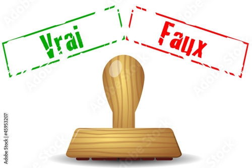 Tampon Vrai/faux Vecteur Stock | Adobe Stock