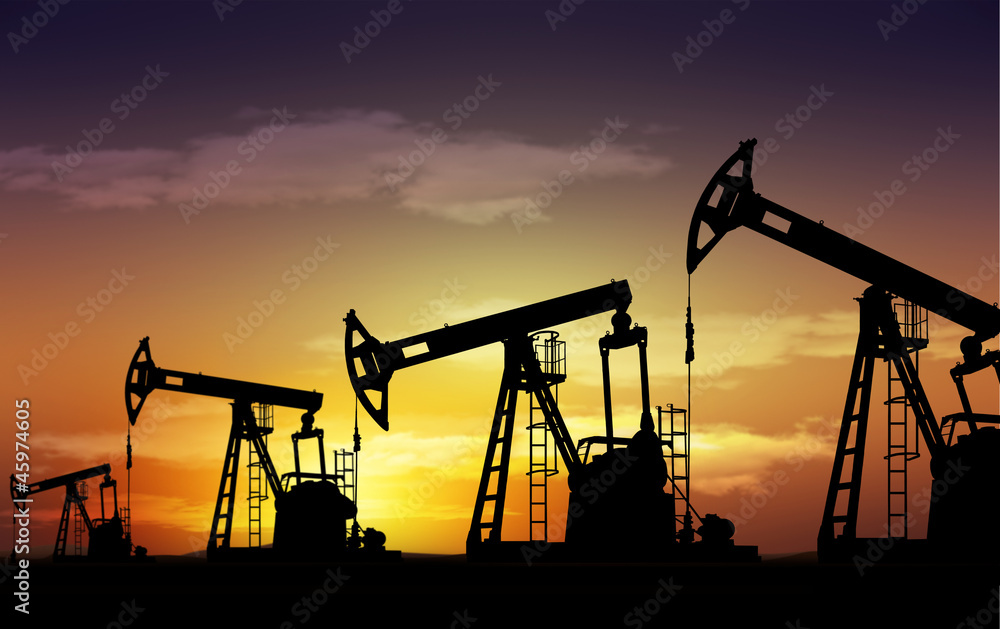 pump jack oil field Stock Photo | Adobe Stock