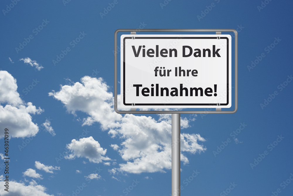 Stock-Illustration „Vielen Dank für Ihre Teilnahme!“ | Adobe Stock