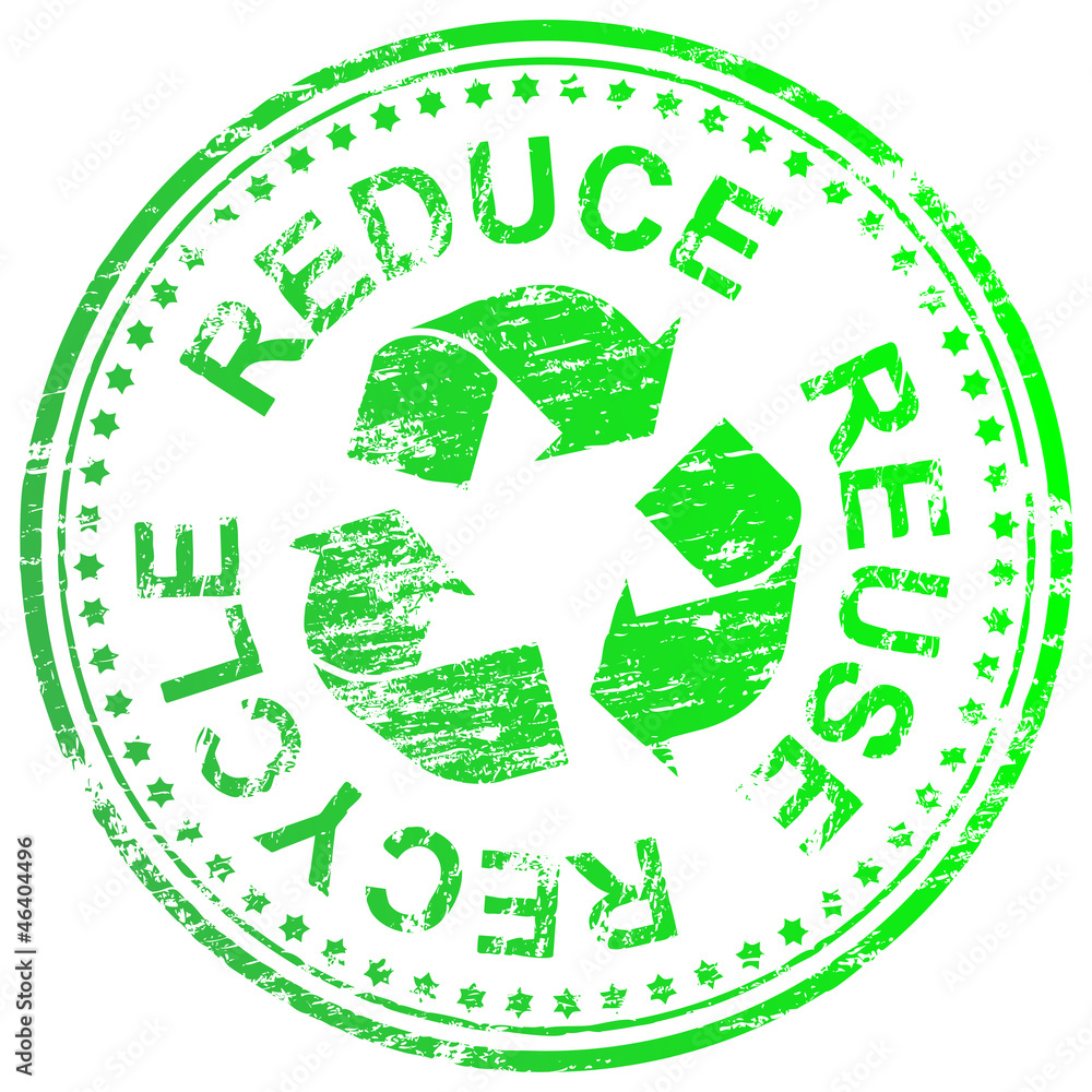 Reduce Reuse Recycle Stamp Stock Vector | Adobe Stock