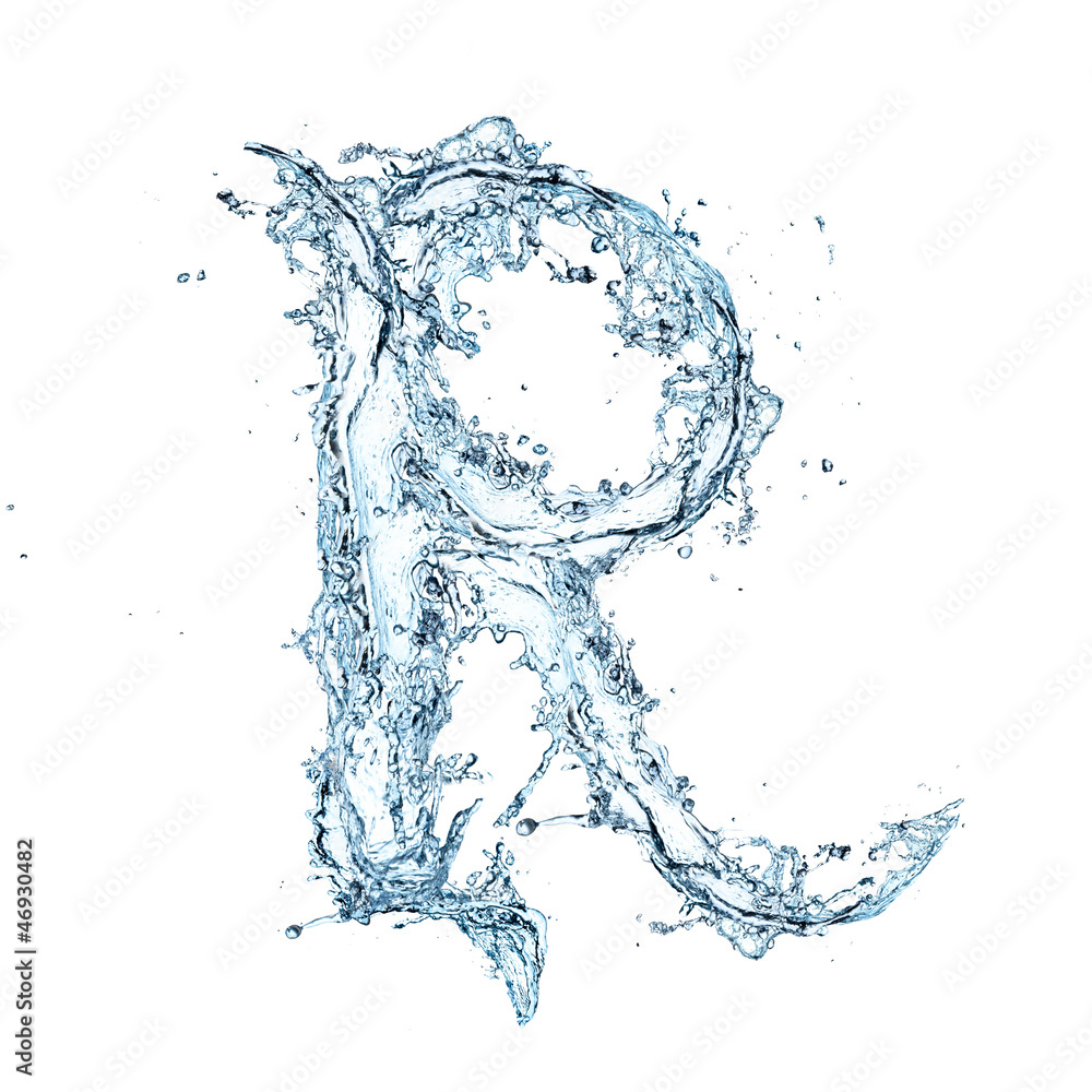 Letter of water alphabet Stock Illustration | Adobe Stock