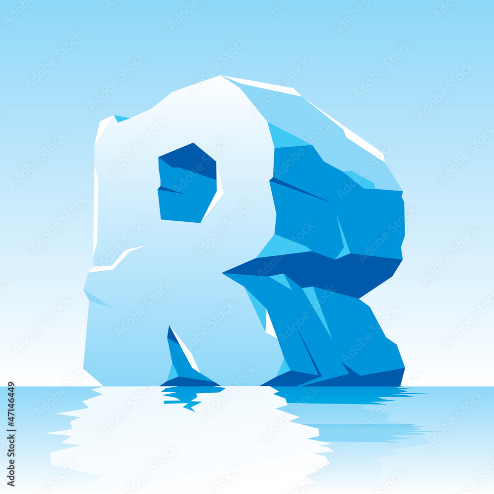 ice letter R Stock Vector | Adobe Stock