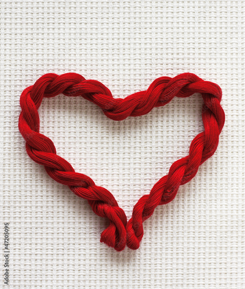 heart of thread Stock Photo | Adobe Stock