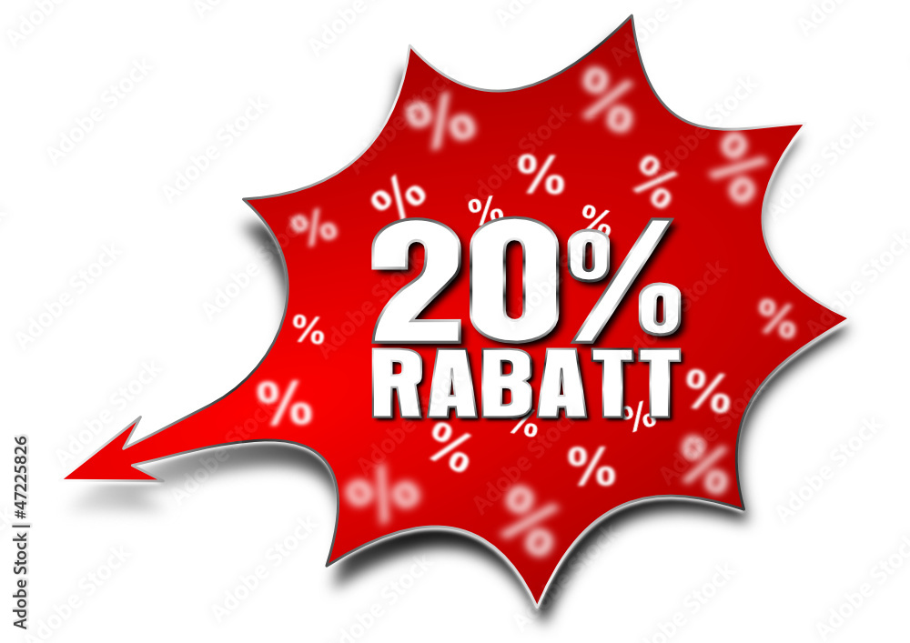 20 Prozent Rabatt, Vektor Stock Vector | Adobe Stock