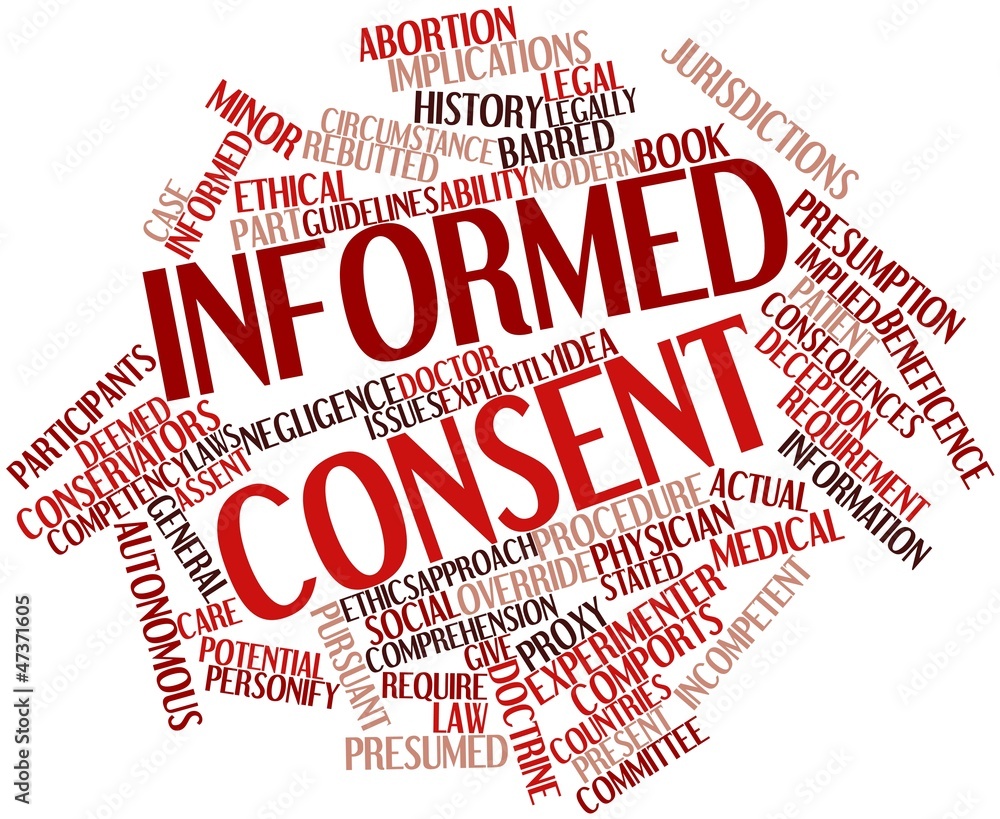 Word cloud for Informed consent Stock Illustration | Adobe Stock