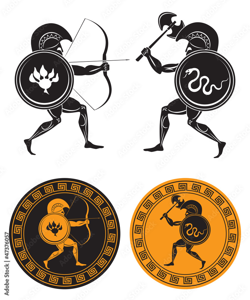 battle of gladiators Stock Vector | Adobe Stock