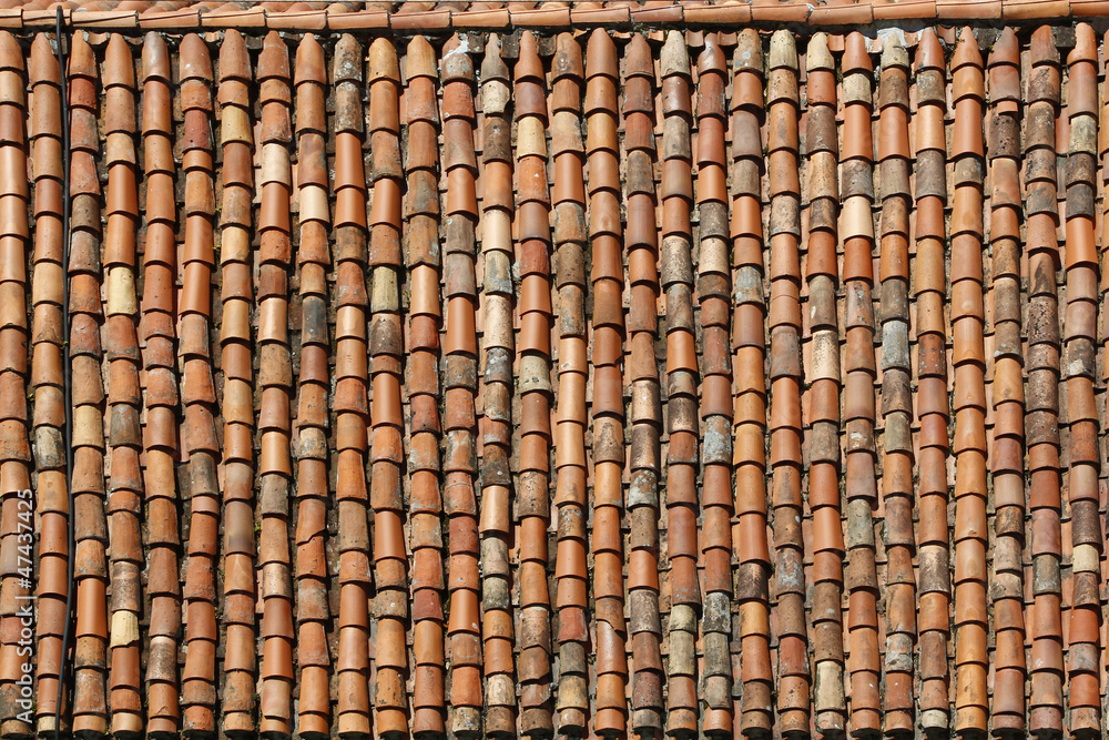 Background or texture symmetric with roof rectangle and old Stock Photo ...