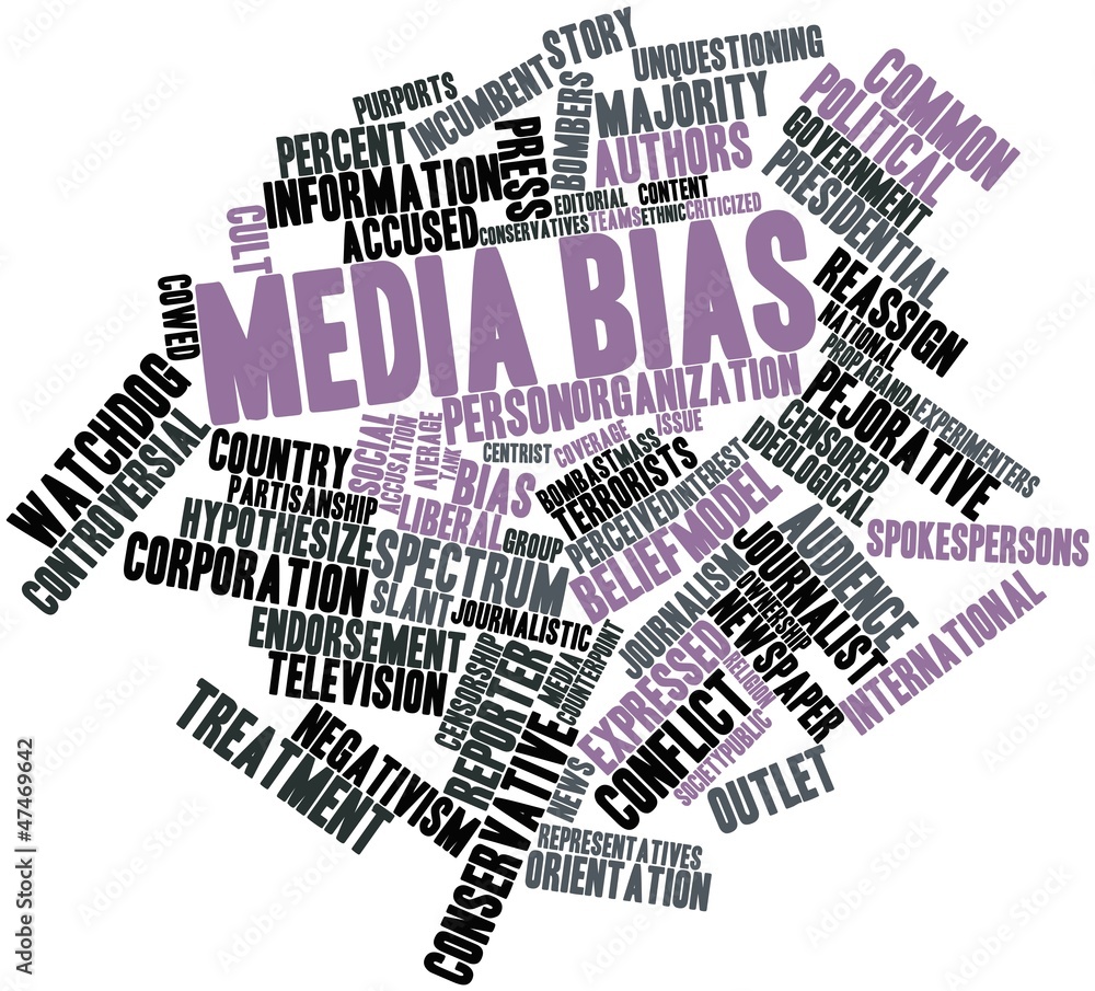 Word cloud for Media bias Stock Illustration | Adobe Stock