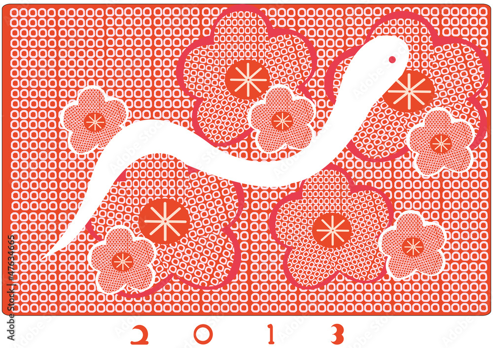 snake-japanese traditional pattern 元旦 Stock Vector | Adobe Stock