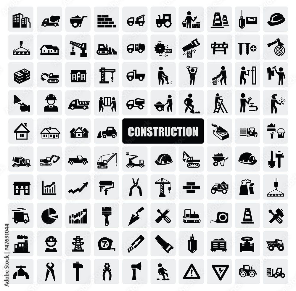 construction icon Stock Vector | Adobe Stock