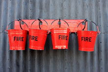 Fire Buckets With Sand And Water Free Stock Photo - Public Domain Pictures