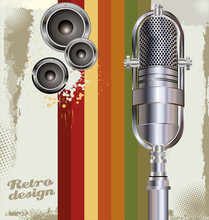 Vintage Microphone Retro Circles Free Stock Photo - Public Domain Pictures