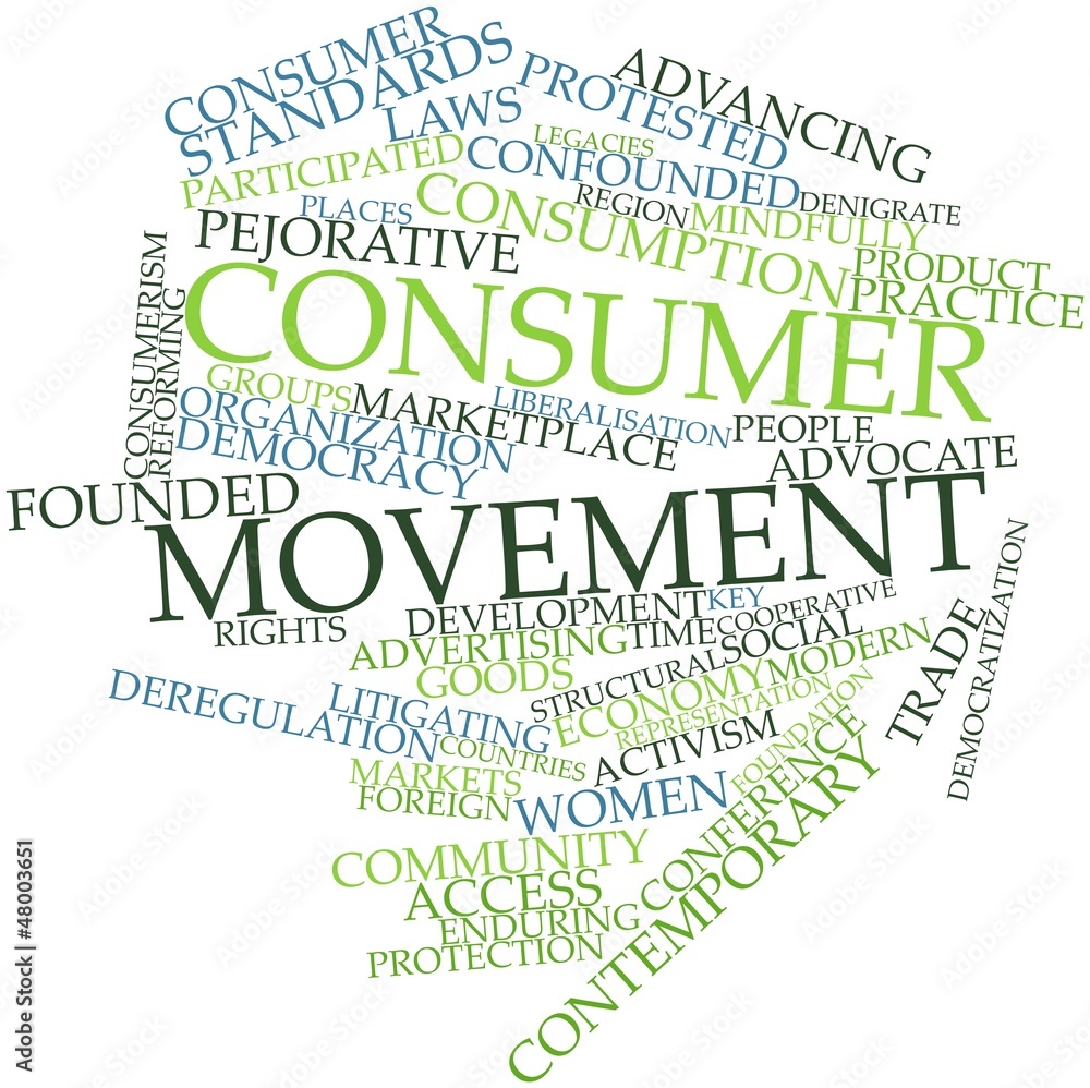 Word cloud for Consumer movement Stock Illustration | Adobe Stock