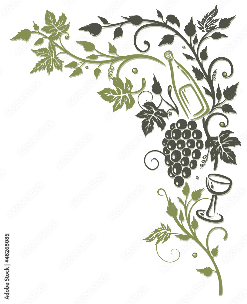 Wein, Weinrebe, Ranke, Weinblätter, Weintrauben, Wine - Stock ...
