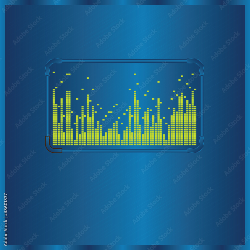 Vector background with spectrum analyzer Stock Vector | Adobe Stock