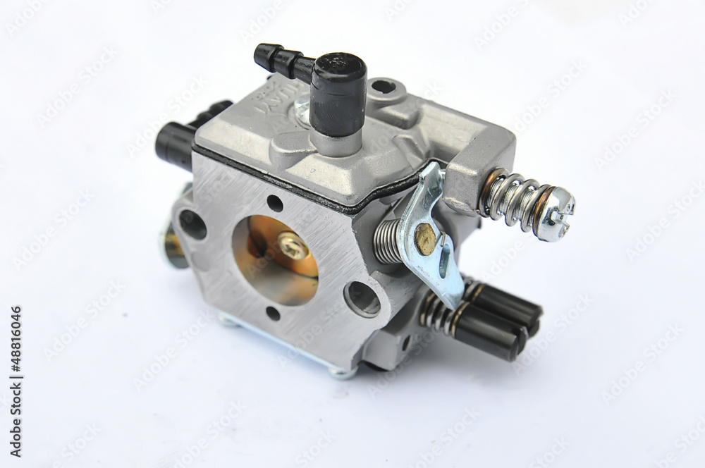motoblock carburetor on an isolated background Stock Photo | Adobe Stock