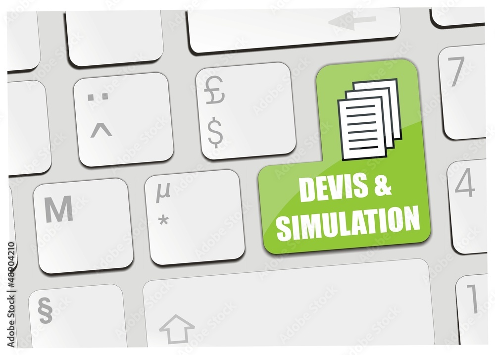 clavier devis & simulation Stock Vector | Adobe Stock