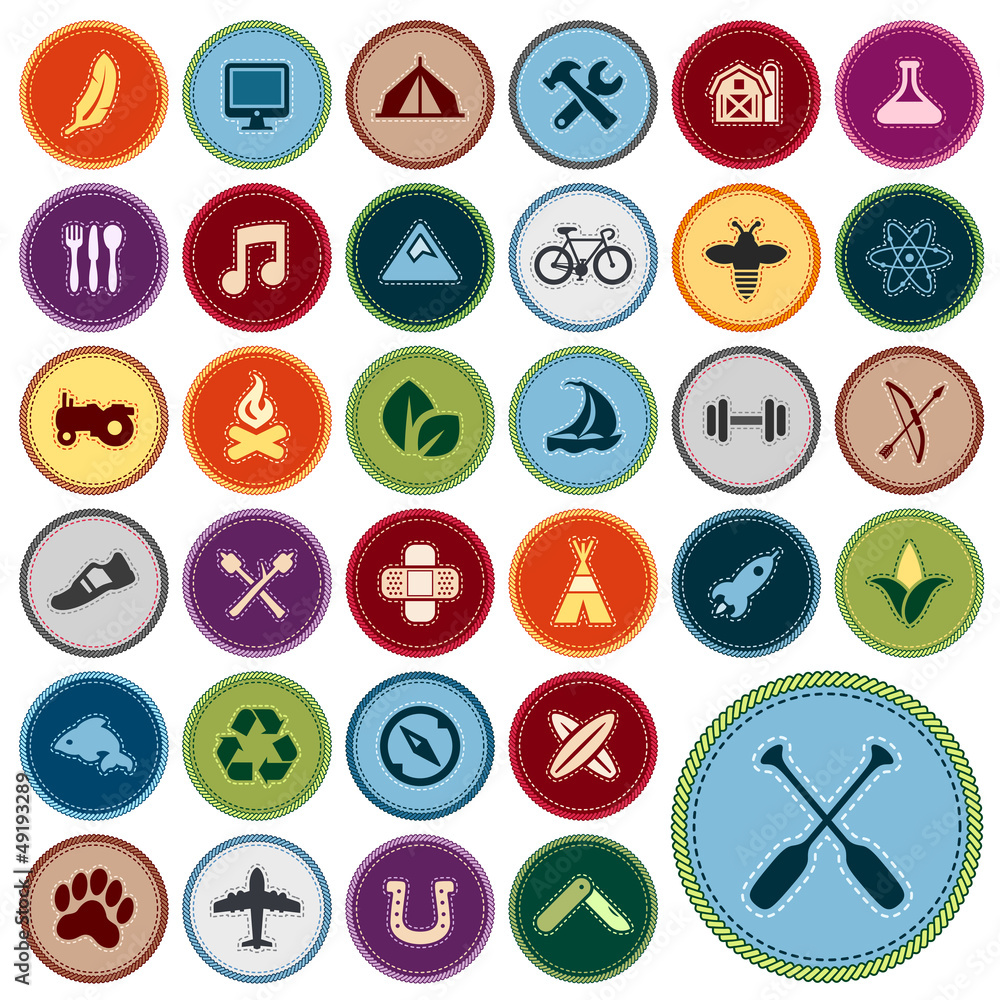 Merit badges Stock Vector | Adobe Stock