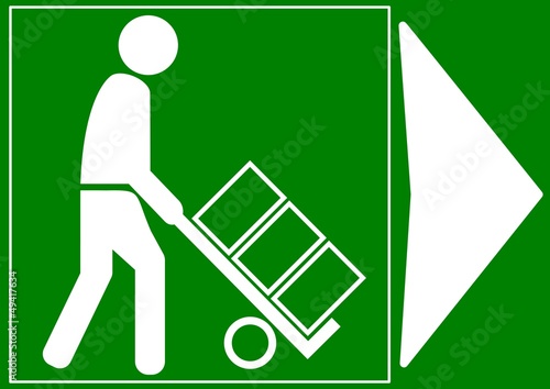 Vettoriale Stock CARTELLO UBICAZIONE MAGAZZINO DEPOSITO CARICO SCARICO ...