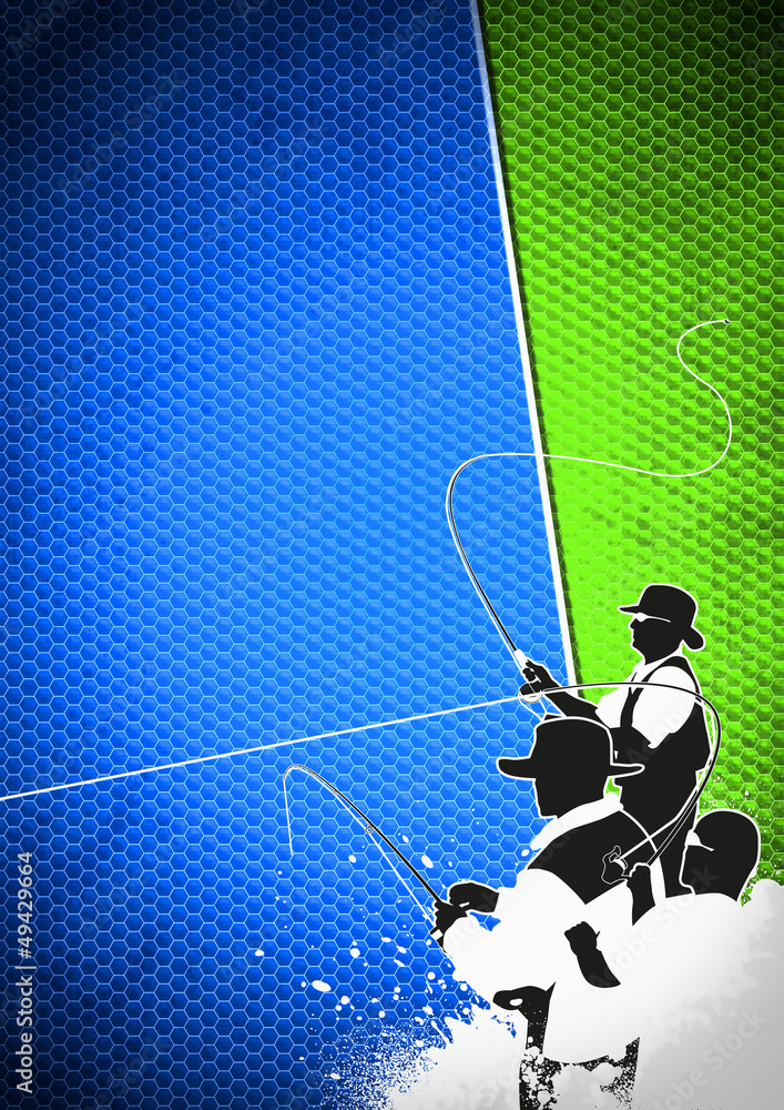 Fishing background Stock Illustration | Adobe Stock