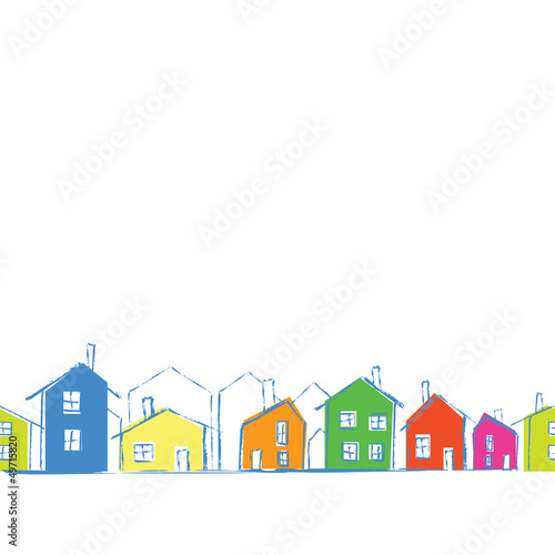 houses border - Buy this stock vector and explore similar vectors at ...