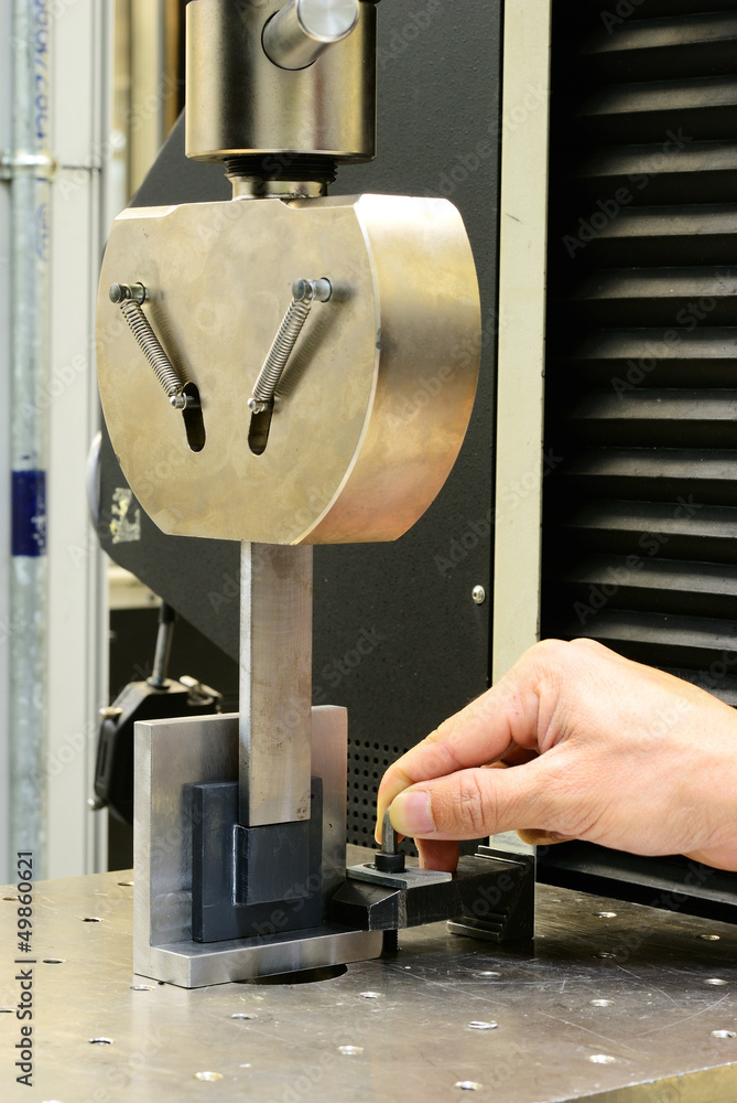 Prepare jig fixture for test shear stress specimen Stock Photo | Adobe ...