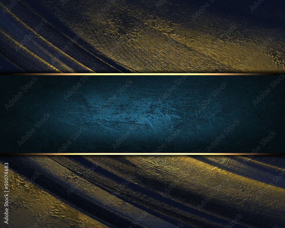 Shabby gold background with blue name plate for writing. Stock ...