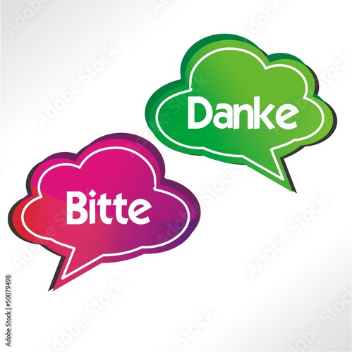 Sprechblasen "Bitte / Danke) – Stock-Vektorgrafik | Adobe Stock